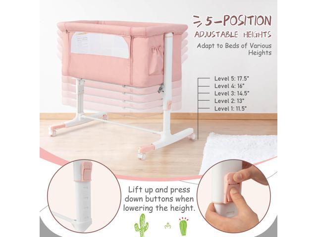 Click here for SlickBlue Portable Baby Bedside Bassinet with 5-le... prices