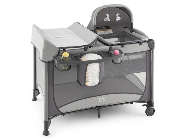 Click here for SlickBlue 5-in-1 Portable Baby Playard with Cradle... prices