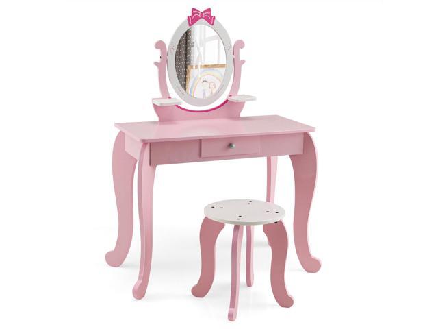 Click here for SlickBlue Kid Vanity Table Stool Set with Oval Rot... prices