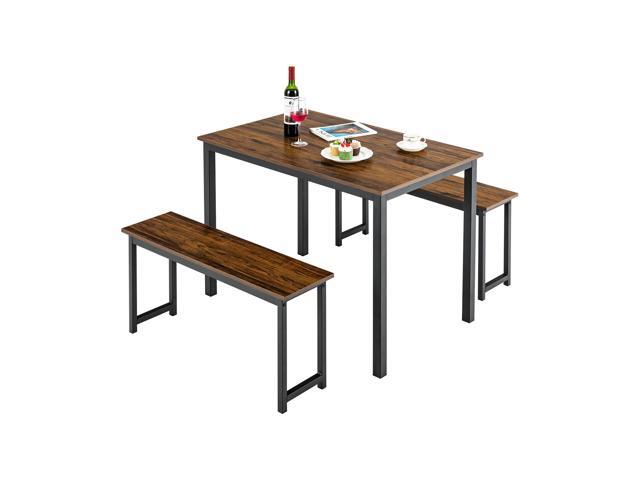 Click here for SlickBlue 3 Pieces Dining Table Set with 2 Benches... prices