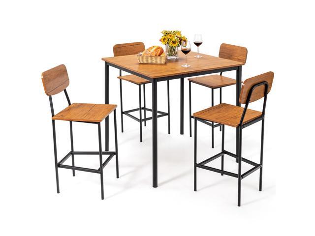 Click here for SlickBlue 5 Pieces Industrial Dining Table Set wit... prices