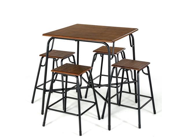 Click here for SlickBlue 5 Pieces Bar Table Set with 4 Counter He... prices