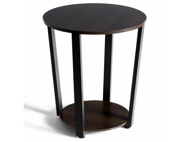 Click here for SlickBlue 2-tier Round End Table with Storage Shel... prices