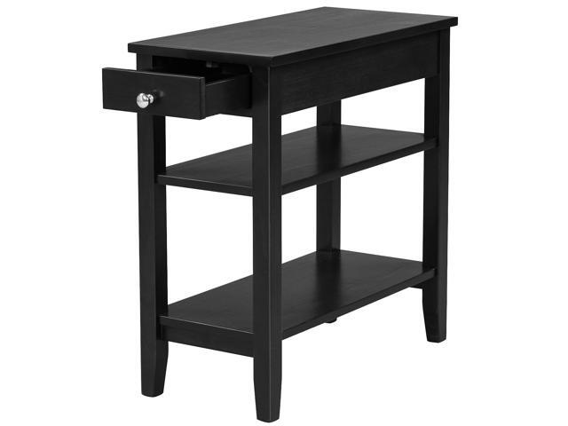 Click here for SlickBlue Side End Table with Drawer and 2-Tier Op... prices