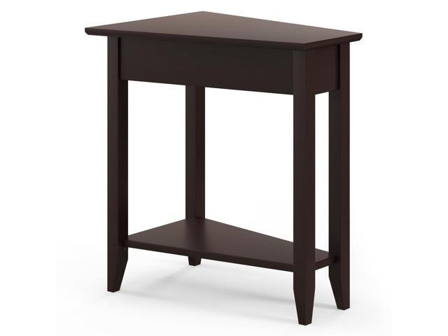 Click here for SlickBlue 2-Tier Wedge Narrow End Table with Stora... prices