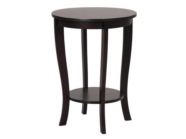 Click here for SlickBlue 2-tier Round End Table with Solid Wood L... prices
