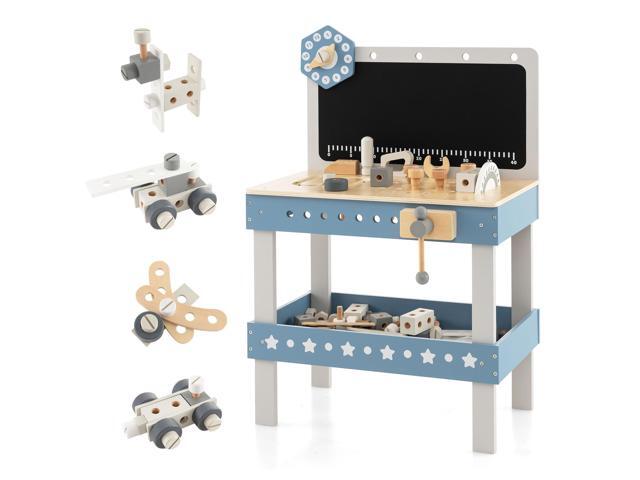 Click here for SlickBlue Kids Play Tool Workbench Set with 61 Pcs... prices