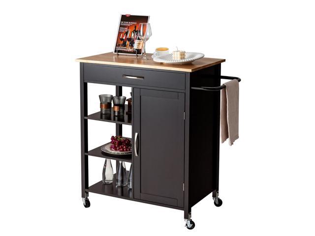 Click here for SlickBlue Mobile Kitchen Island Cart with Rubber W... prices