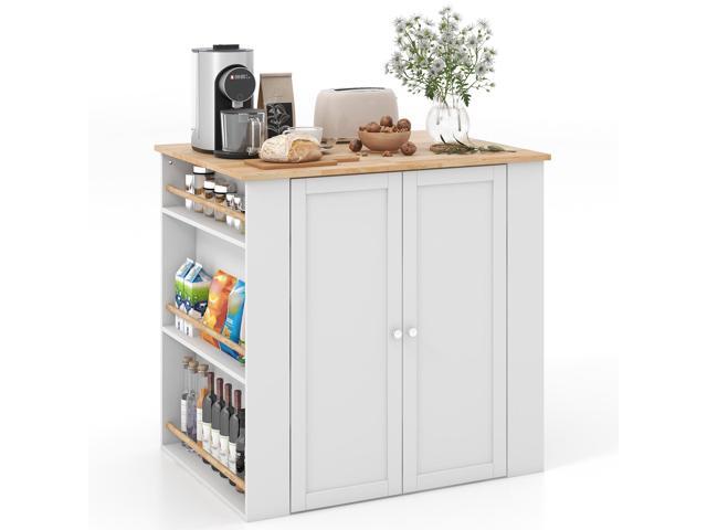 Click here for SlickBlue Modern Kitchen Island with Rubber Wood C... prices
