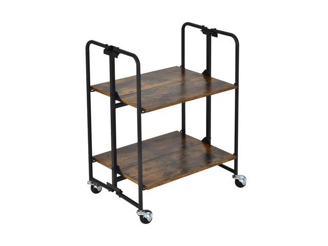 Click here for SlickBlue Folding Rolling Cart with Metal Frame-2-... prices