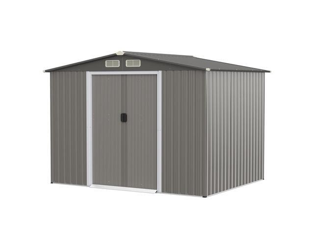 Click here for SlickBlue 8 x 6 Feet Galvanized Steel Storage Shed... prices