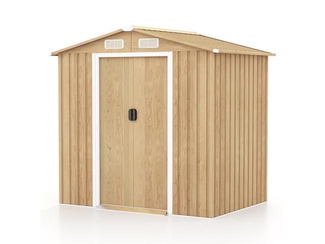 Click here for SlickBlue 6 x 4 Feet Galvanized Steel Storage Shed... prices