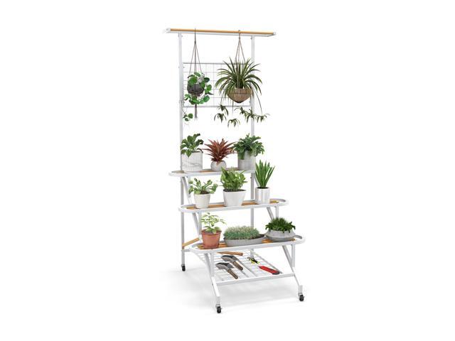 Click here for SlickBlue 4-Tier Hanging Plant Stand with Hanging... prices
