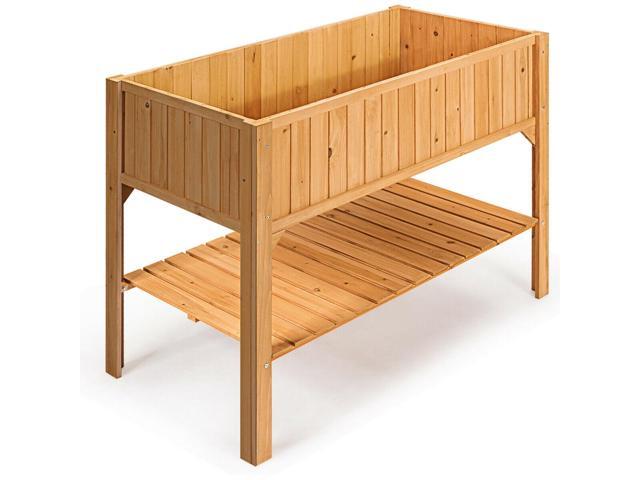 Click here for SlickBlue Wooden Elevated Planter Box Shelf Suitab... prices