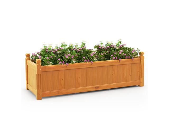 Click here for SlickBlue Wooden Rectangular Garden Bed with Drain... prices