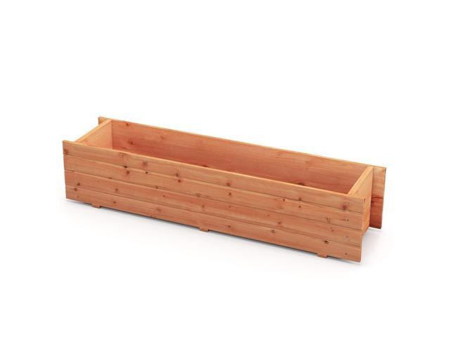 Click here for SlickBlue Fir Wood Planter Box with 2 Drainage Hol... prices