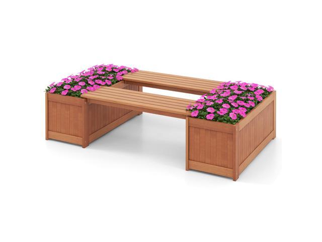 Click here for SlickBlue Outdoor Plant Container with Seat for Ga... prices