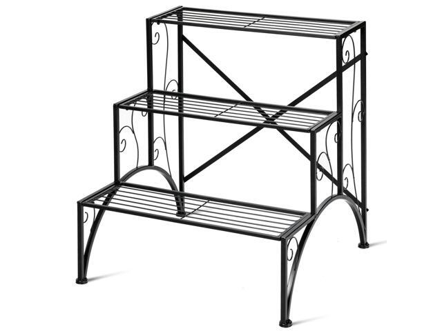 Click here for SlickBlue 3-Tier Metal Plant Rack Garden Shelf in... prices