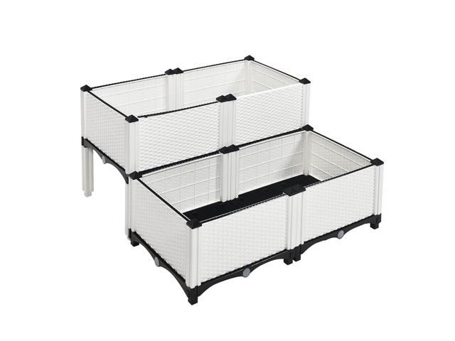 Click here for SlickBlue Set of 4 Elevated Flower Vegetable Herb... prices