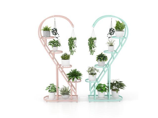 Click here for SlickBlue 5 Tier Metal Plant Stand with Hanging Ho... prices