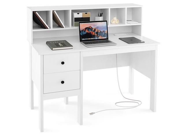 Click here for SlickBlue 48 Inch Computer Desk with Drawers Power... prices