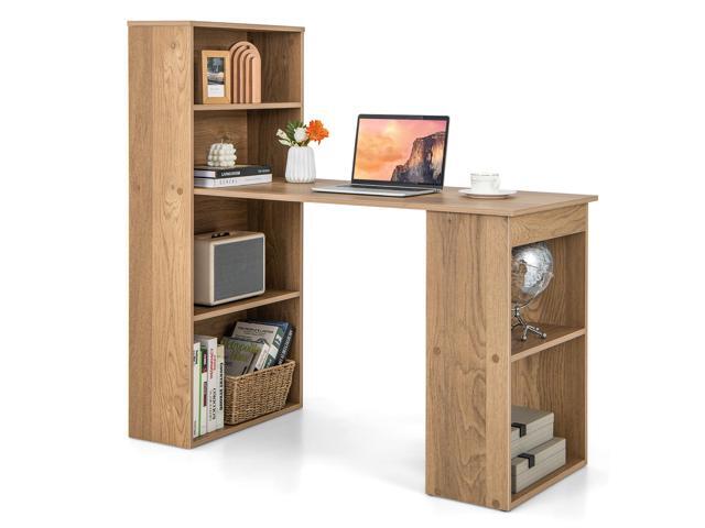 Click here for SlickBlue 48 Inch Computer Desk with 4-Tier Bookca... prices