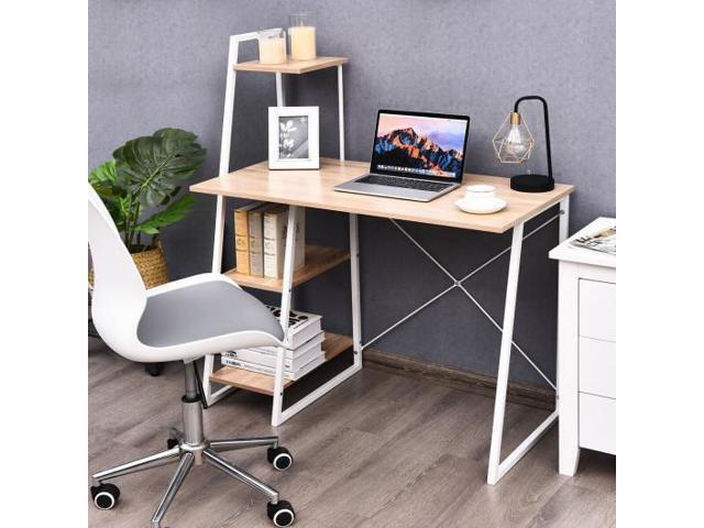 Click here for SlickBlue Study Workstation Computer Desk with 4 T... prices