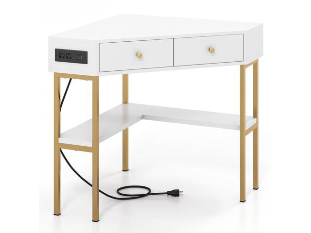 Click here for SlickBlue Space Saving Corner Computer Desk with 2... prices