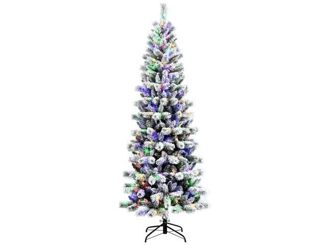Click here for SlickBlue 7.5 Feet Pre-Lit Hinged Christmas Tree S... prices