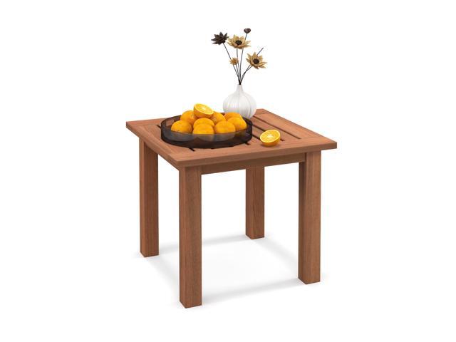Click here for SlickBlue Patio Hardwood Square Side Table with Sl... prices