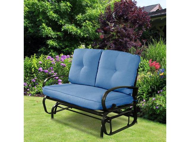 Click here for SlickBlue Outdoor Patio Cushioned Rocking Bench Lo... prices