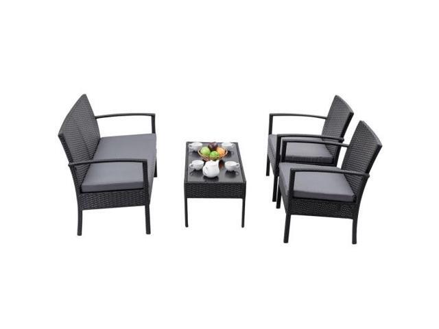 Click here for SlickBlue 4 pcs Modern Outdoor Patio Rattan Wicker... prices