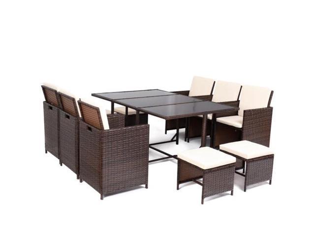 Click here for SlickBlue 11 pcs Outdoor Patio Dining Rattan Wicke... prices