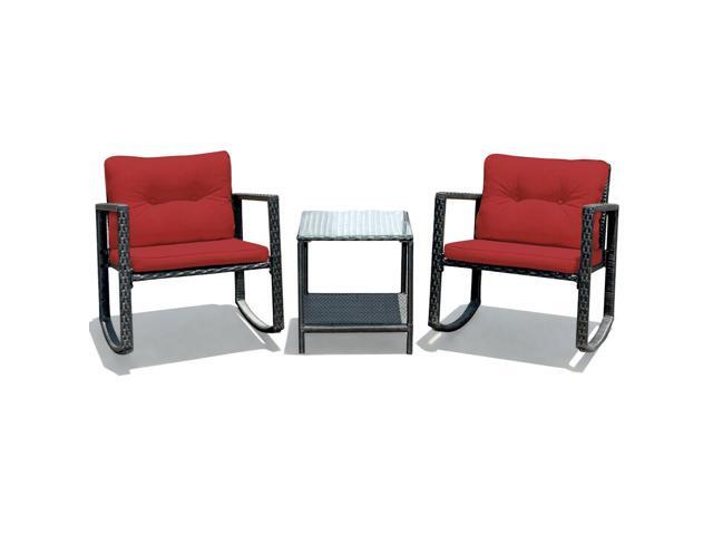 Click here for SlickBlue 3 Pcs Cushioned Patio Rattan Set with Ro... prices