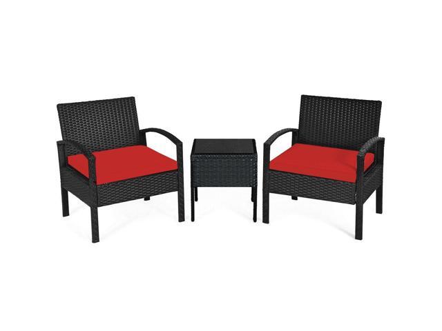 Click here for SlickBlue 3 Pieces Outdoor Rattan Patio Conversati... prices