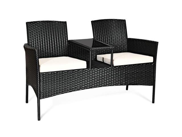 Click here for SlickBlue Wicker Patio Conversation Furniture Set... prices