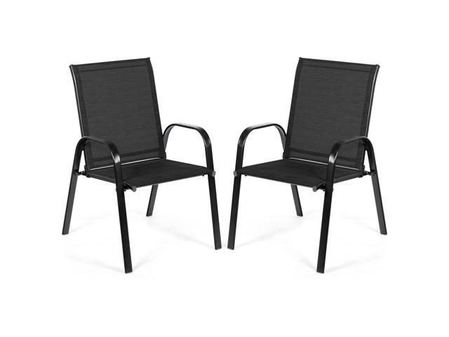 Click here for SlickBlue 2 Pcs Patio Outdoor Dining Chair with Ar... prices