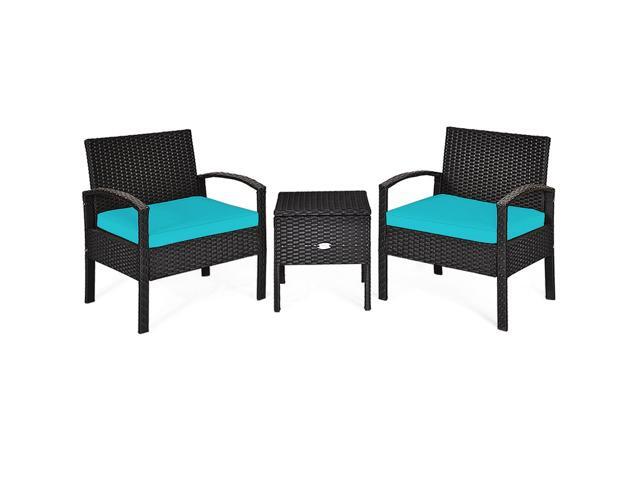 Click here for SlickBlue 3 Piece PE Rattan Wicker Sofa Set with W... prices