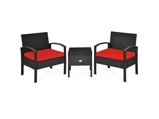 Click here for SlickBlue 3 Piece PE Rattan Wicker Sofa Set with W... prices