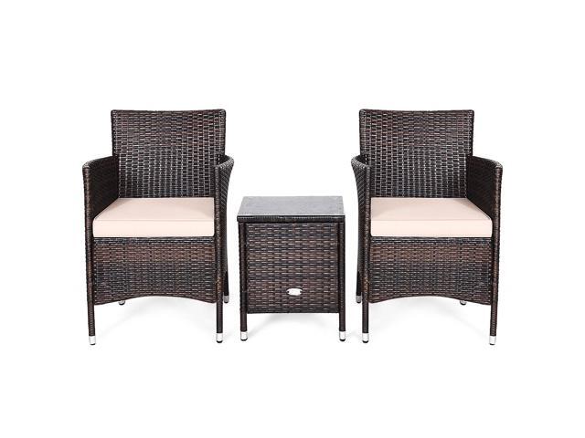 Click here for SlickBlue 3 Pcs Outdoor Rattan Wicker Furniture Se... prices