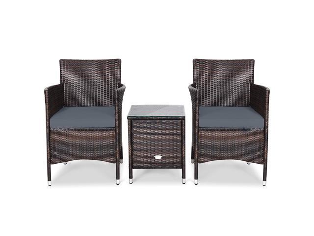 Click here for SlickBlue 3 Pcs Outdoor Rattan Wicker Furniture Se... prices