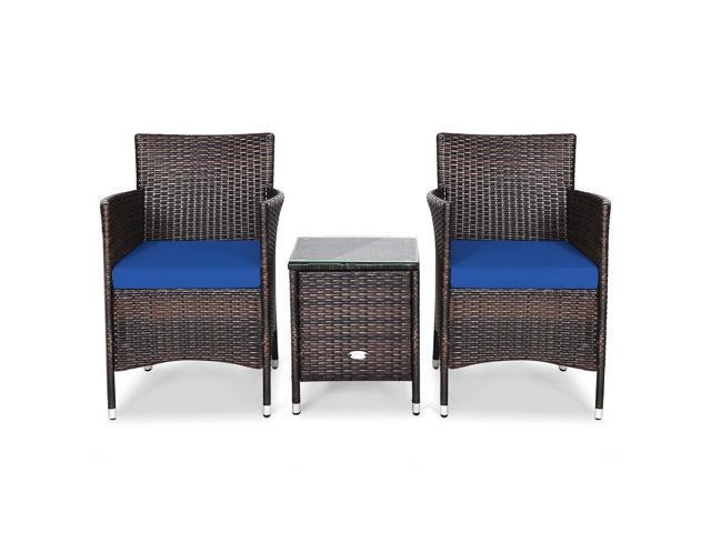 Click here for SlickBlue 3 Pcs Outdoor Rattan Wicker Furniture Se... prices