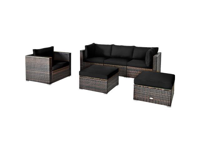 Click here for SlickBlue 6 Pcs Patio Rattan Furniture Set with Se... prices