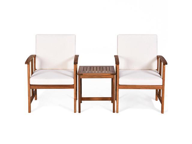 Click here for SlickBlue 3PC Solid Wood Outdoor Patio Sofa Furnit... prices