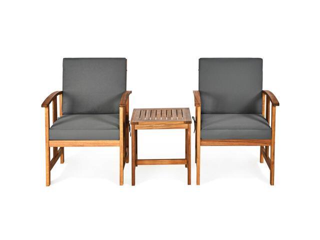 Click here for SlickBlue 3PC Solid Wood Outdoor Patio Sofa Furnit... prices