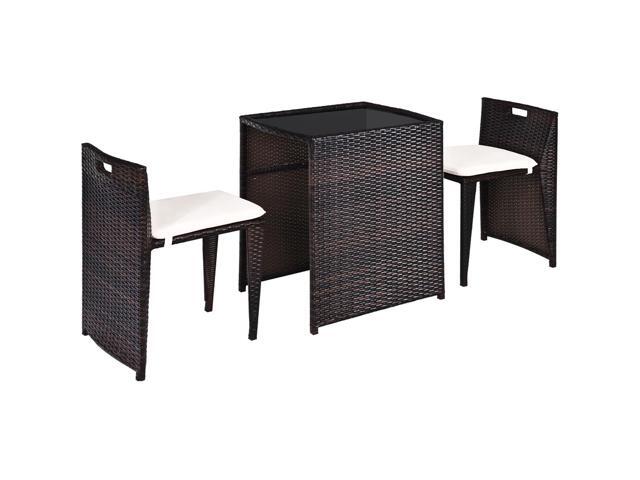 Click here for SlickBlue 3 Pieces Cushioned Outdoor Wicker Patio... prices