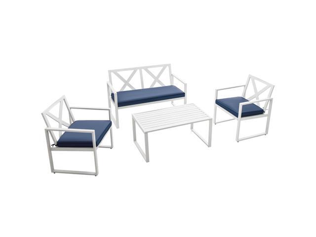 Click here for SlickBlue 4 Pieces Outdoor Conversation Set with S... prices