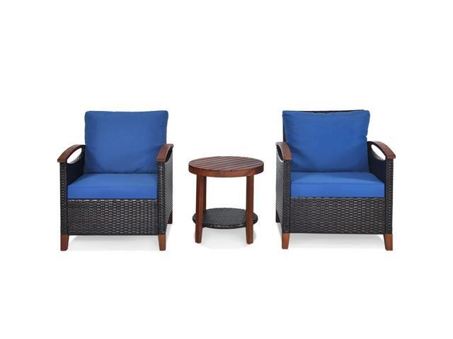 Click here for SlickBlue 3 Pieces Patio Rattan Furniture Set with... prices
