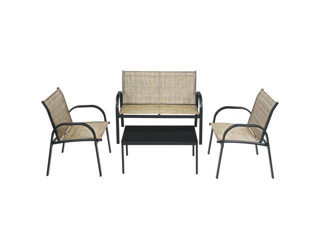 Click here for SlickBlue 4 Pieces Patio Furniture Set with Glass... prices