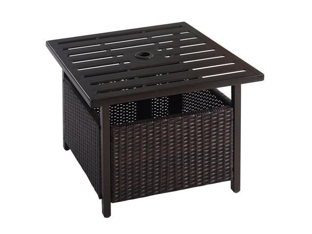 Click here for SlickBlue Outdoor Patio Rattan Wicker Steel Side D... prices